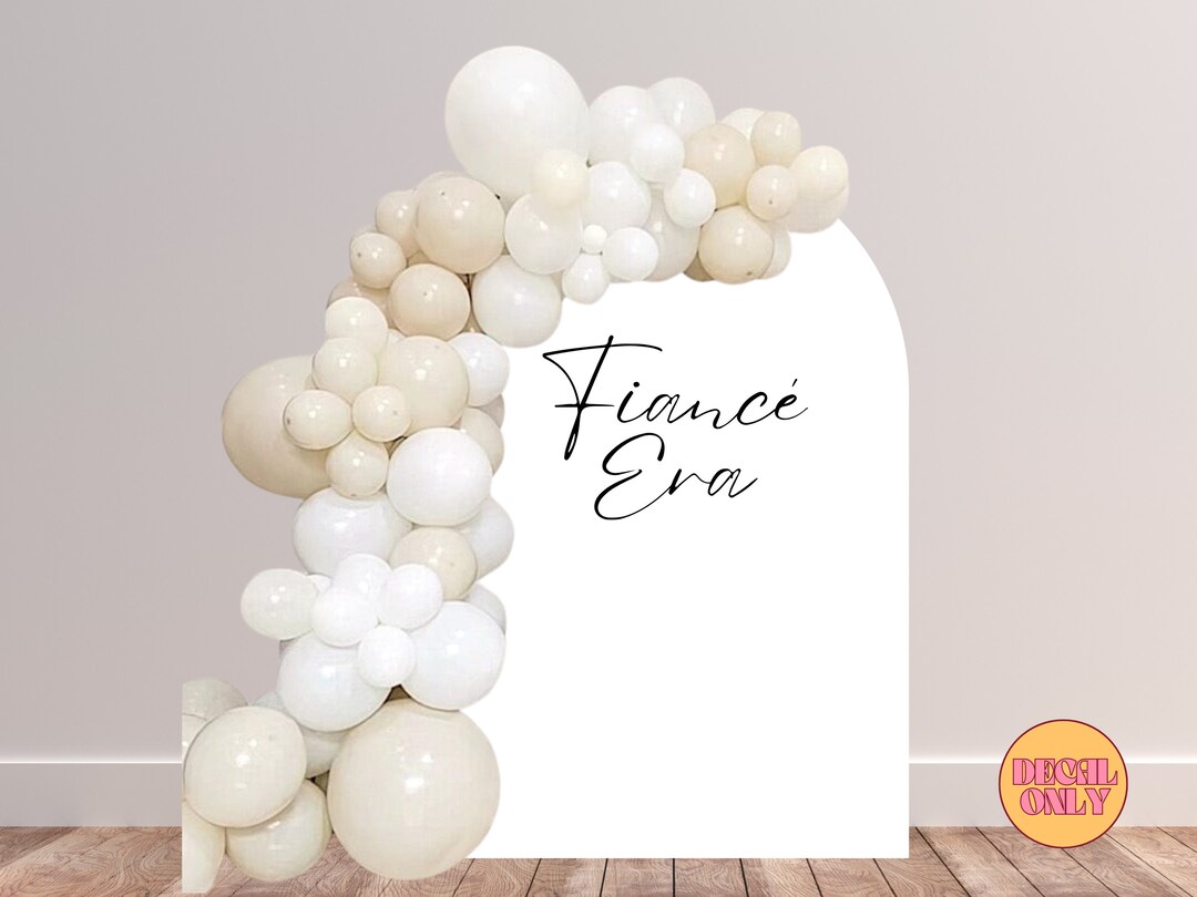 Bachelorette Party Backdrop Banner Sign Fiancé Era Vinyl Decal ...