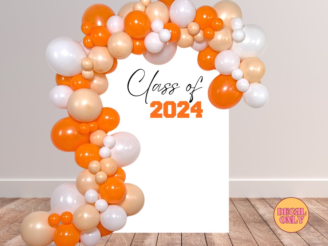 Custom 2024 Graduation Party Backdrop Graduation Vinyl Decal Congrats ...