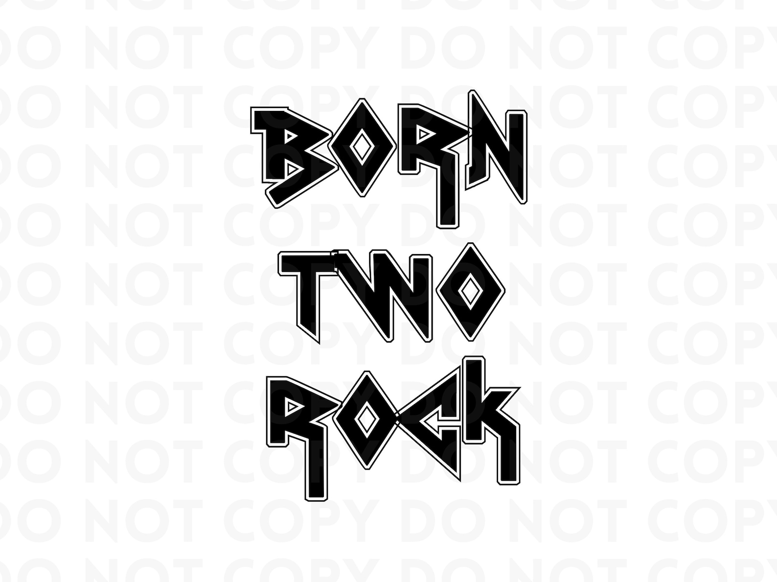 Born Two Rock Birthday Backdrop Rock N Roll Second Birthday Theme Born ...