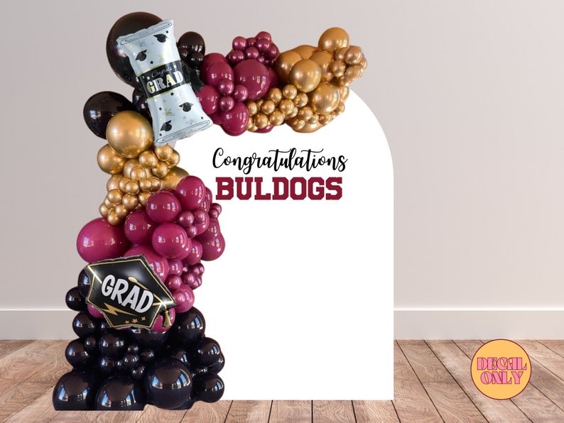 Custom Graduation Backdrop Graduation Vinyl Decal Congratulations Grad ...