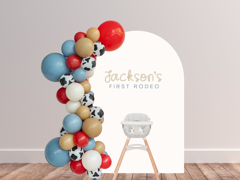 Custom First Rodeo Birthday Backdrop First Rodeo Vinyl Decal Custom ...