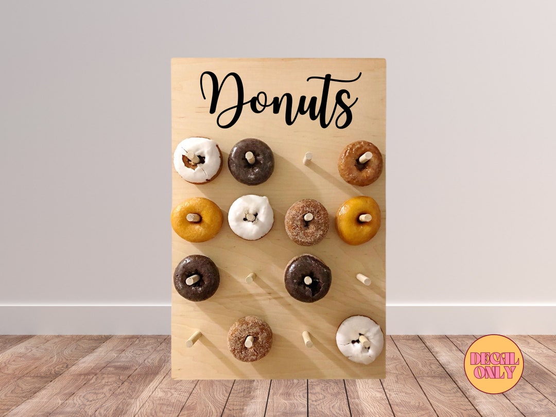 Custom Donut Bar Vinyl Decal for Wedding Donut Bar Sign Wedding ...