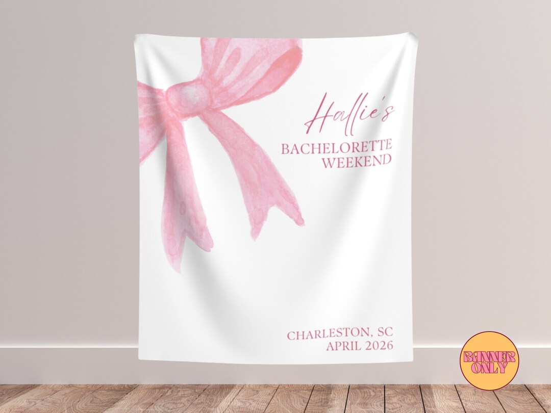 Coquette Bachelorette Party Banner Sign Coquette Bach Bash Decor ...