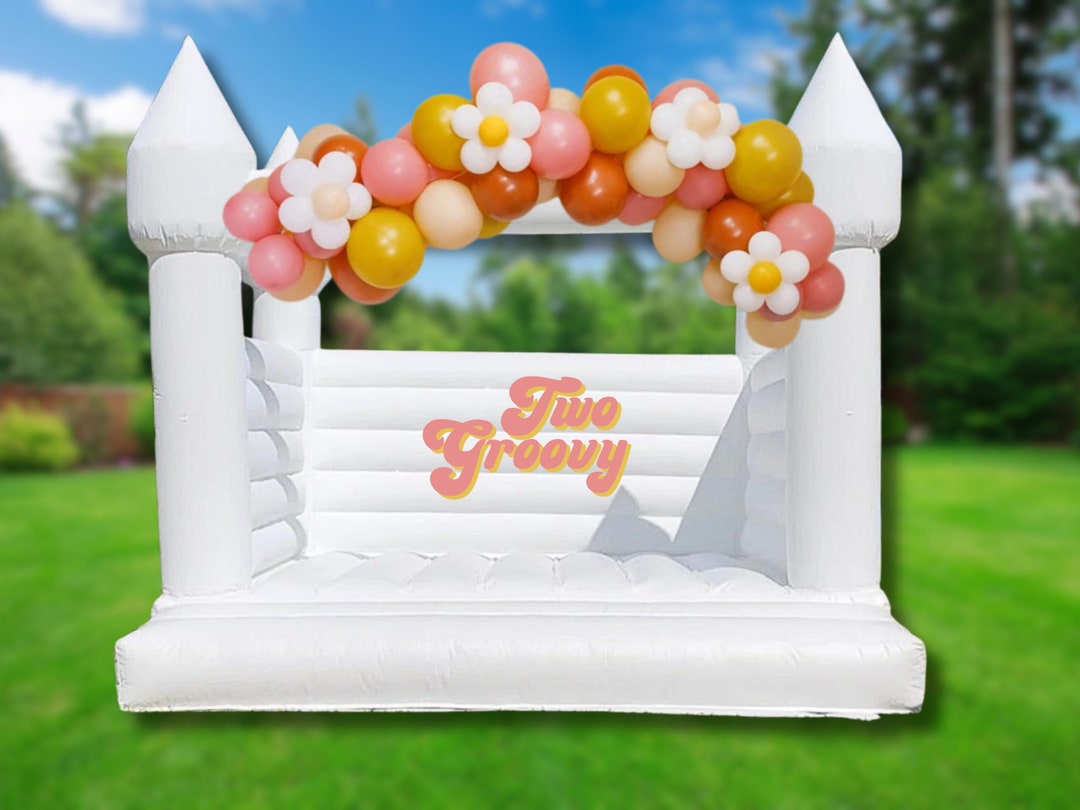 Bounce House Decal Two Groovy Birthday Party Custom Moon Bounce Decal ...