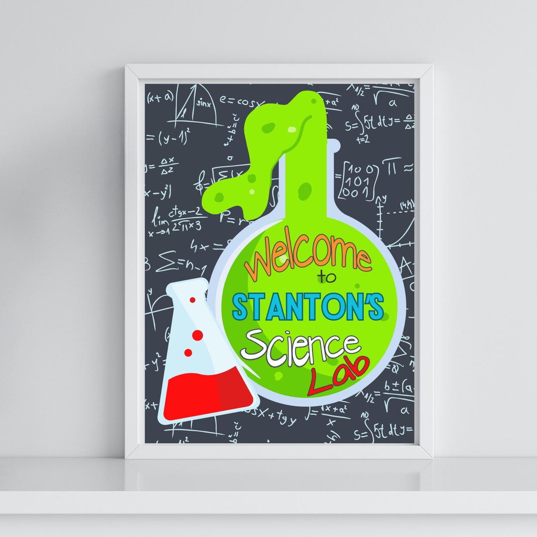 A Scientist's Birthday Experiment Welcome Sign - Digital or Printed ...