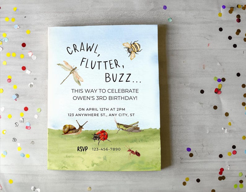 Digital Party Plan - Bug Birthday Party Kit - Activity Guide ...