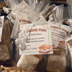 Editable S'mores Gift Tag Template - "s'more Fun" Thank You Card ...