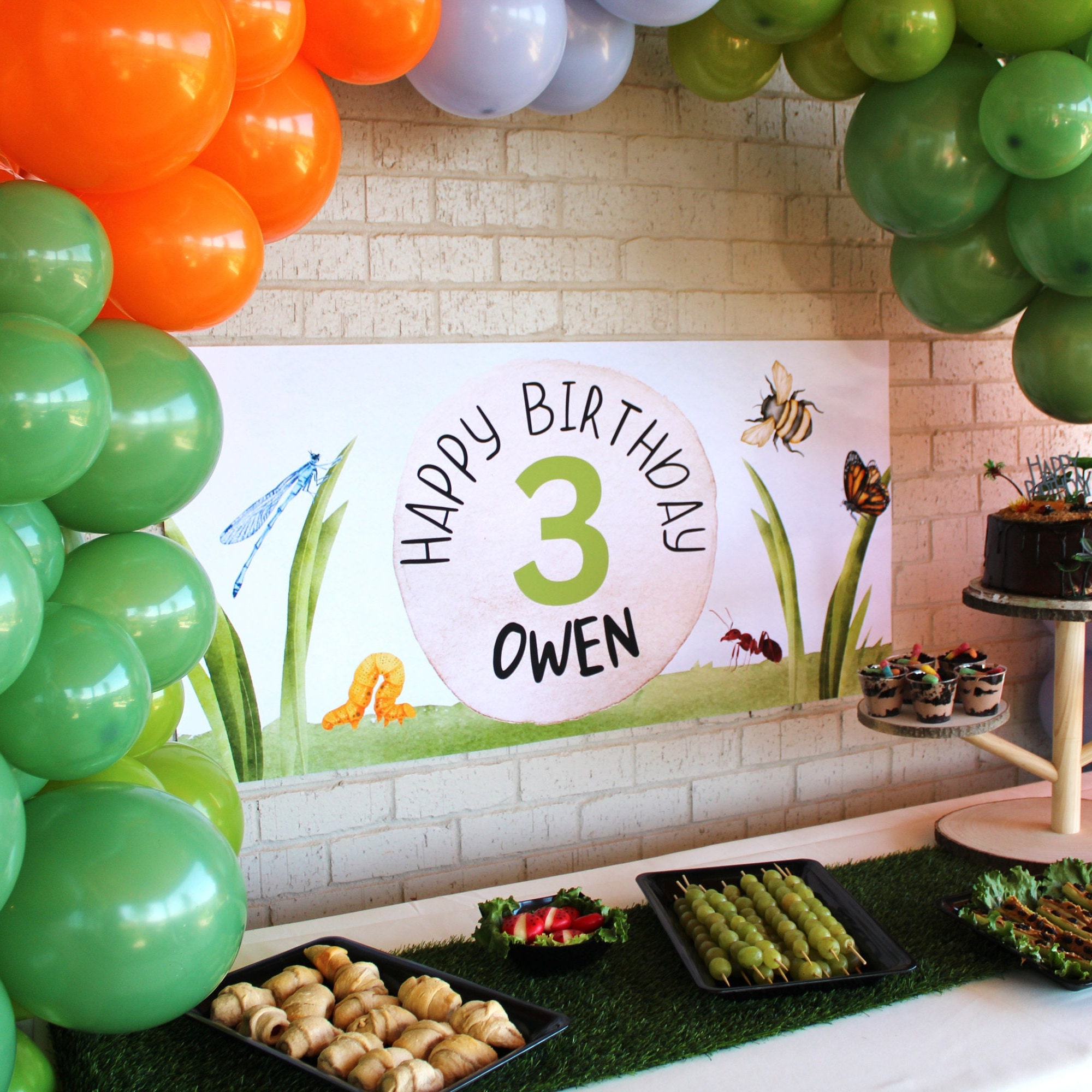 Bug Birthday Bash Banner, Bug Party Sign, Customizable Paper Banners - Etsy