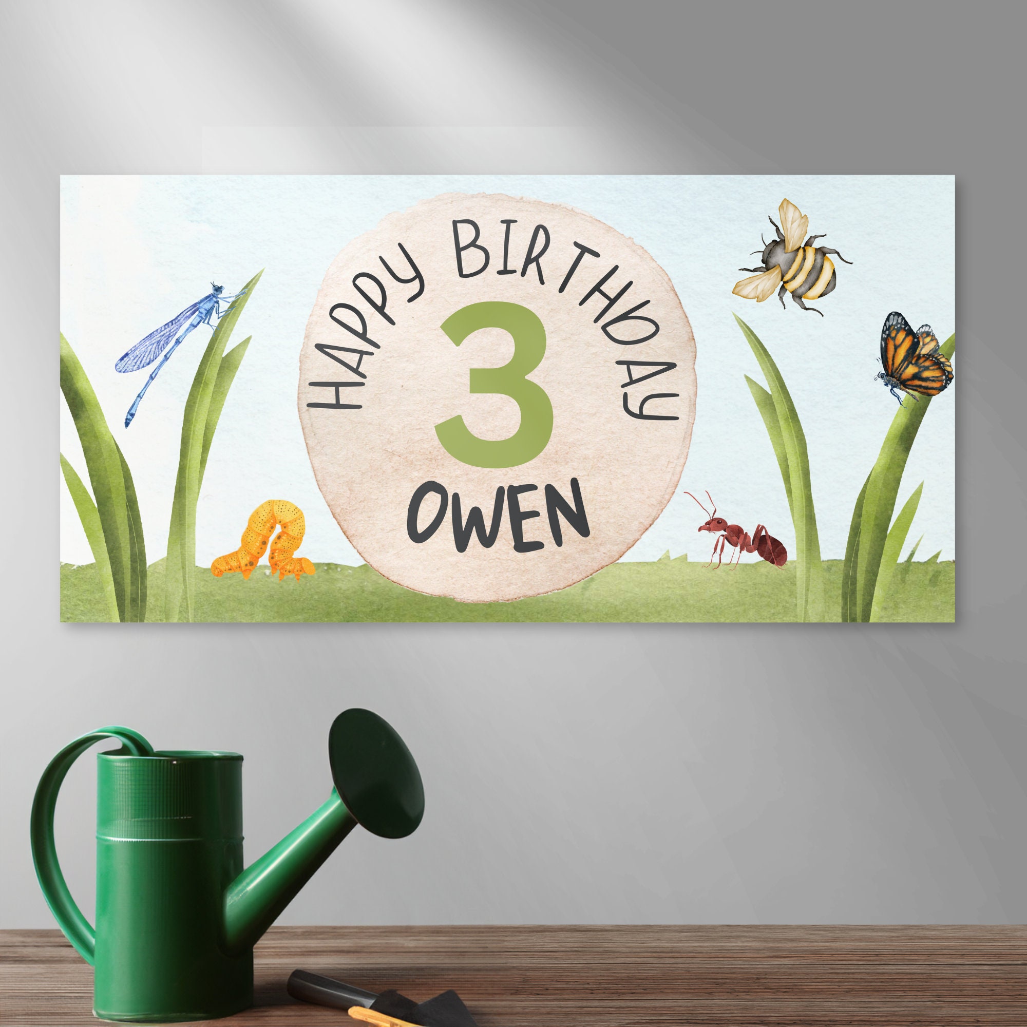 Bug Birthday Bash Banner, Bug Party Sign, Customizable Paper Banners - Etsy