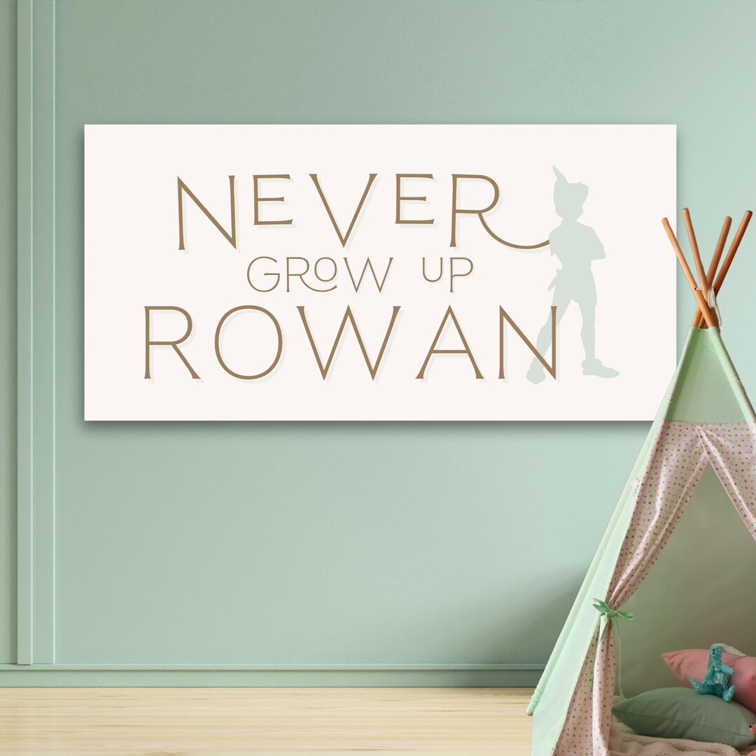 Never Grow up Birthday Party Banner, Neverland Party Banner ...