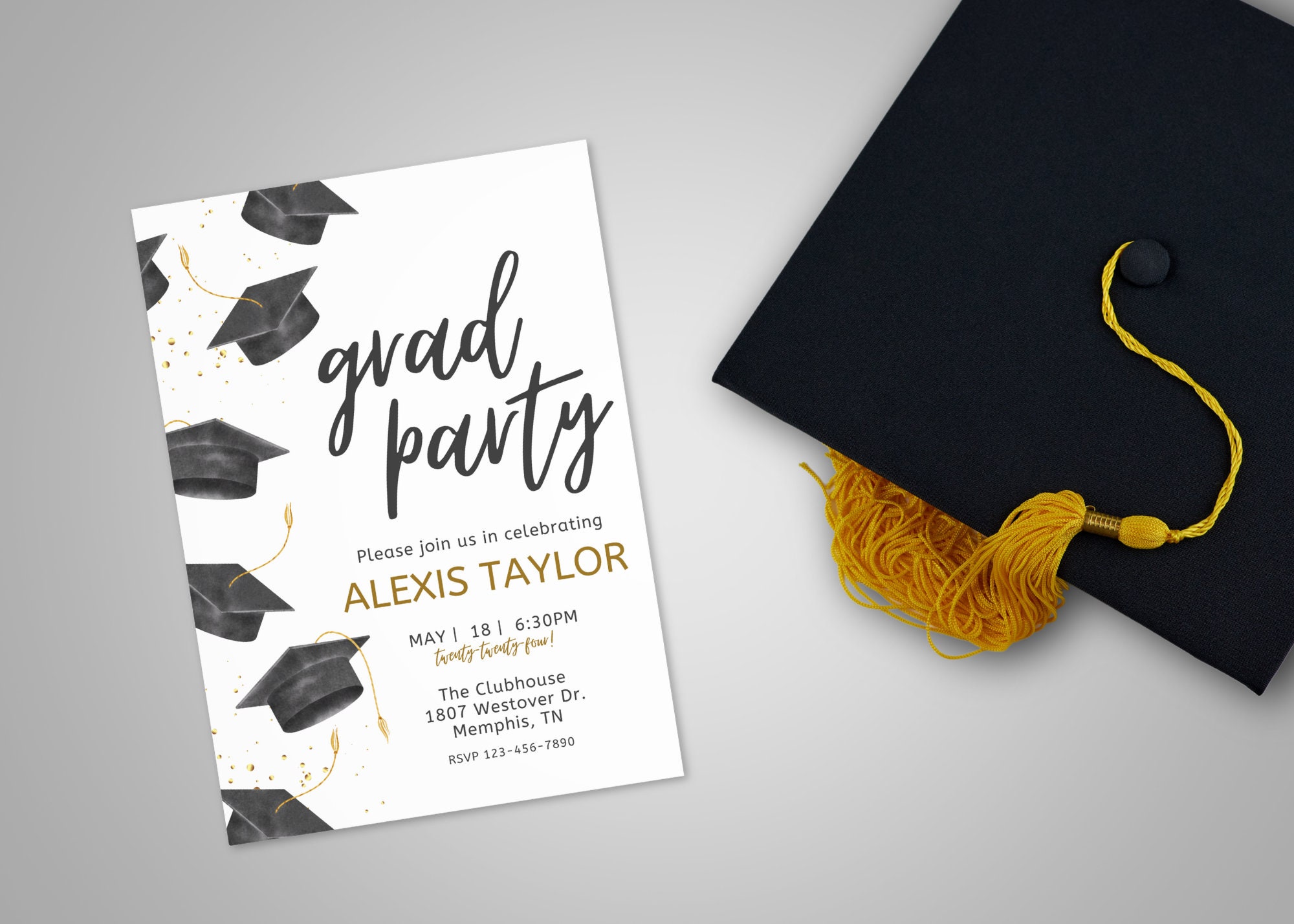 Graduation Party Invitations (digital) - Neutral Grad Party Invite ...