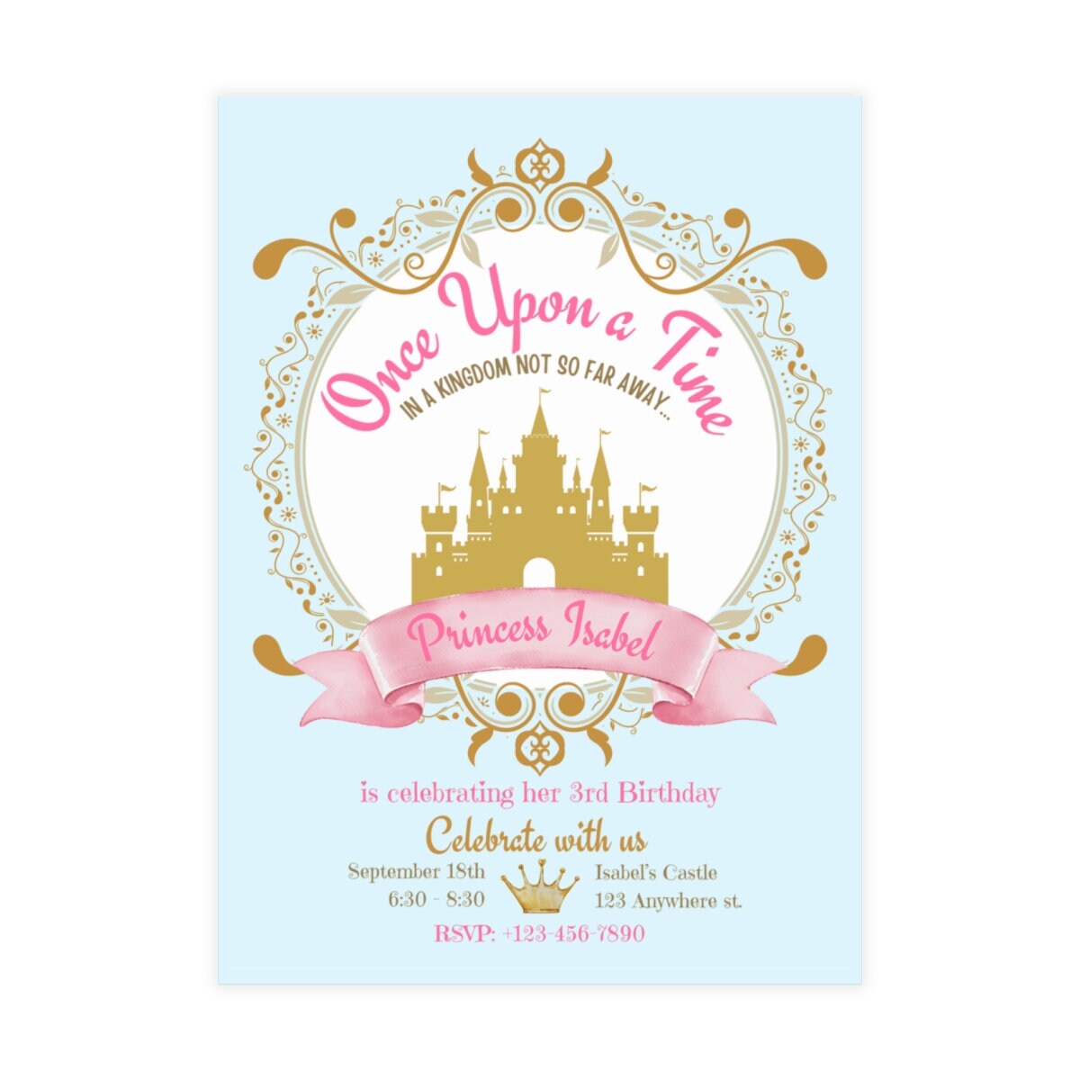 A Royal Ball - Princess Party Invitation Template (digital) - Etsy