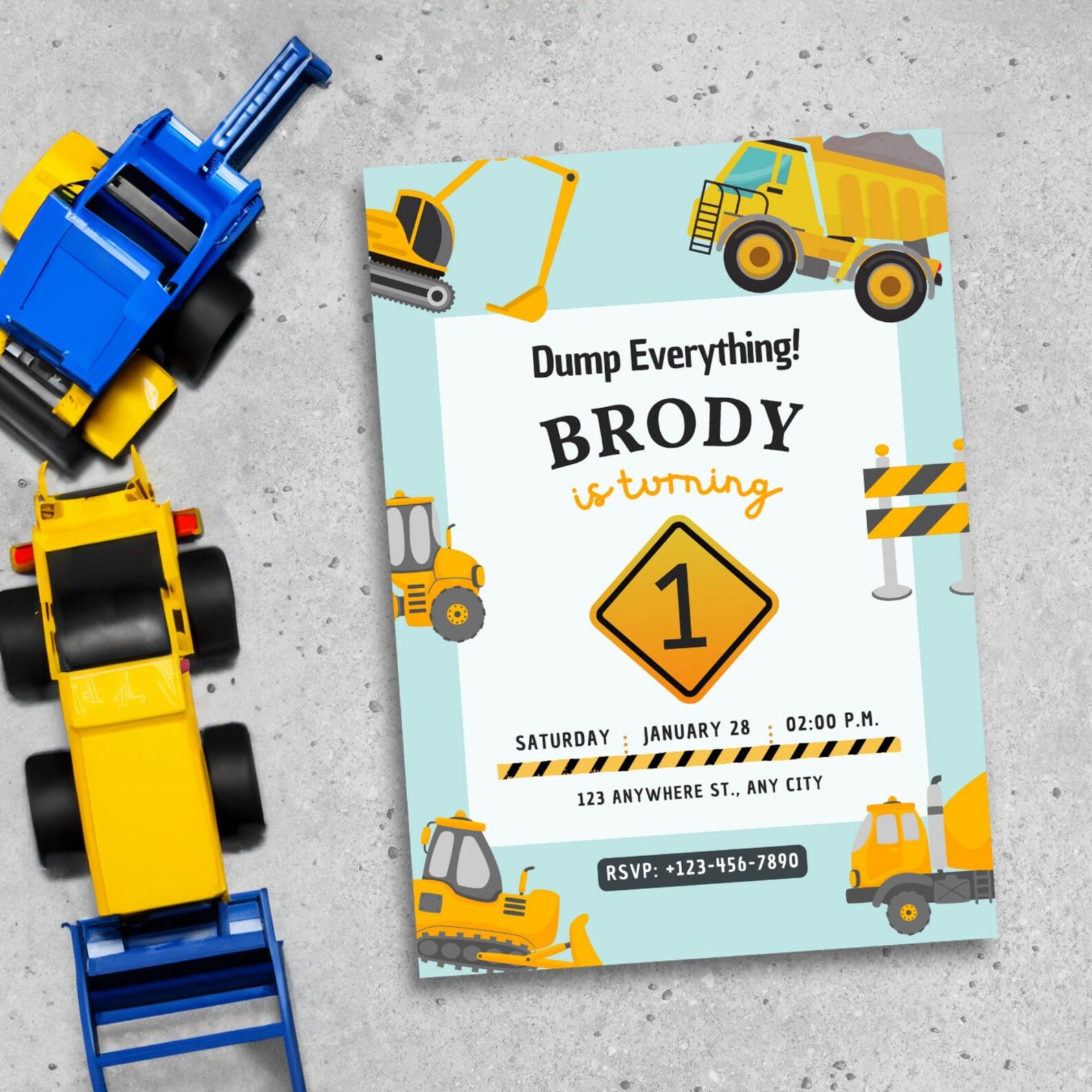 Under Construction Invitations (set of 10), Construction Party ...