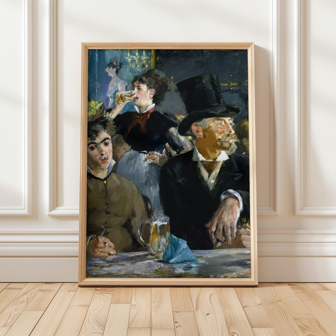 Edouard Manet 'at the Cafe' Poster Parisian Everyday Scene Art Print ...