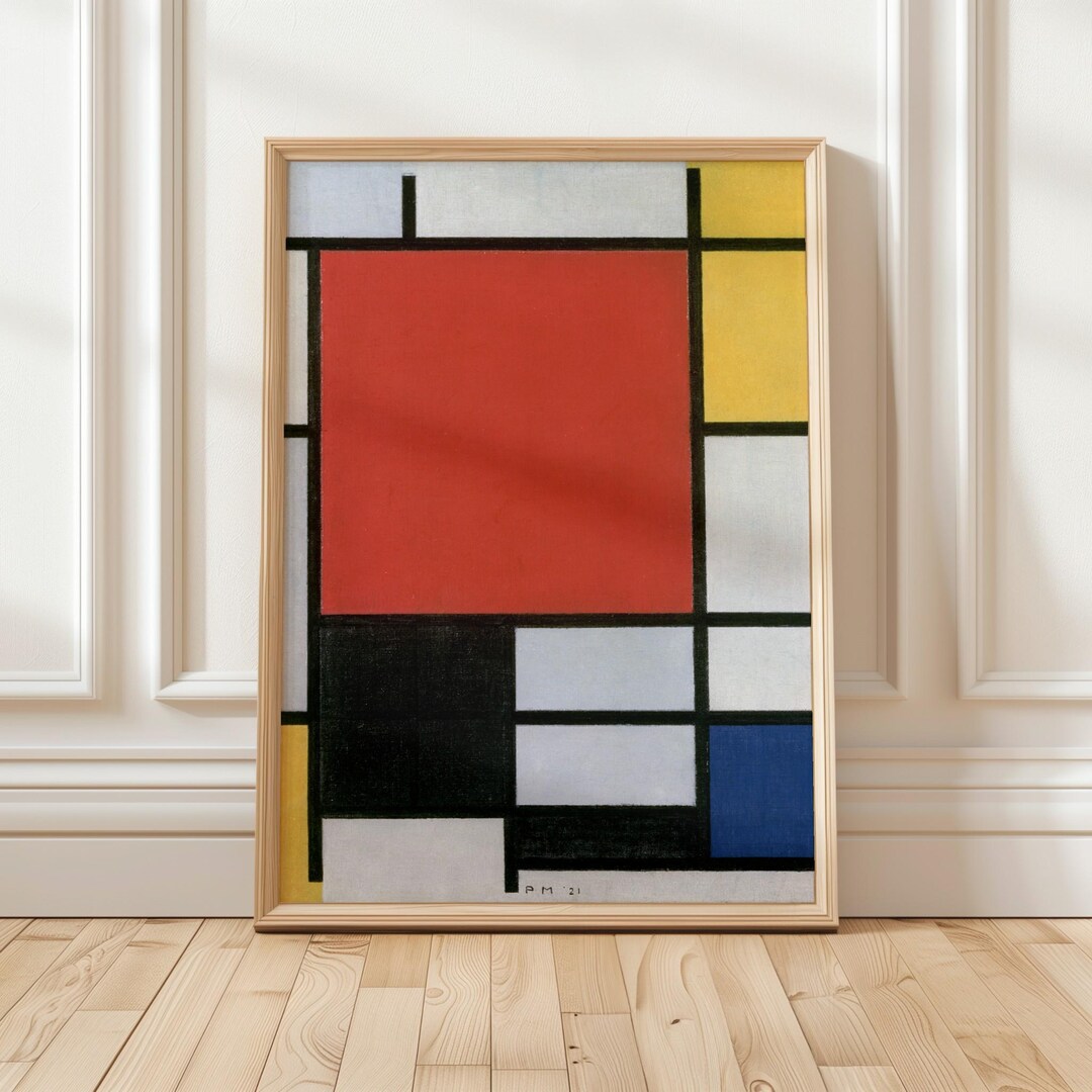 Piet Mondrian “composition With Red, Yellow, Blue, and Black” 1921 | Abstract Art Mondrian ...