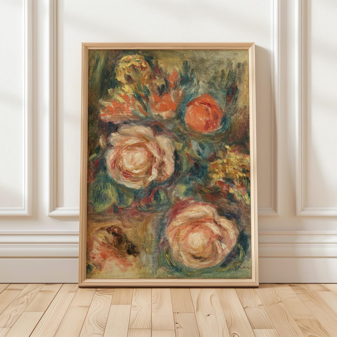 Pierre-auguste Renoir Print bouquet of Roses 1900 Poster Renoir Bouquet ...