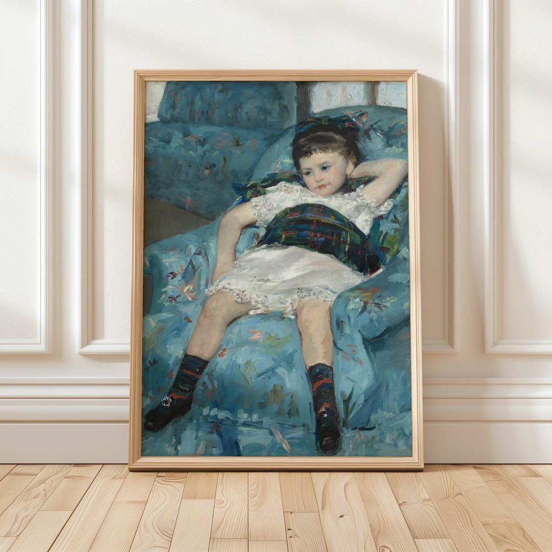 Mary Cassatt 'little Girls in Blue Chair' Impressionist Art Print ...