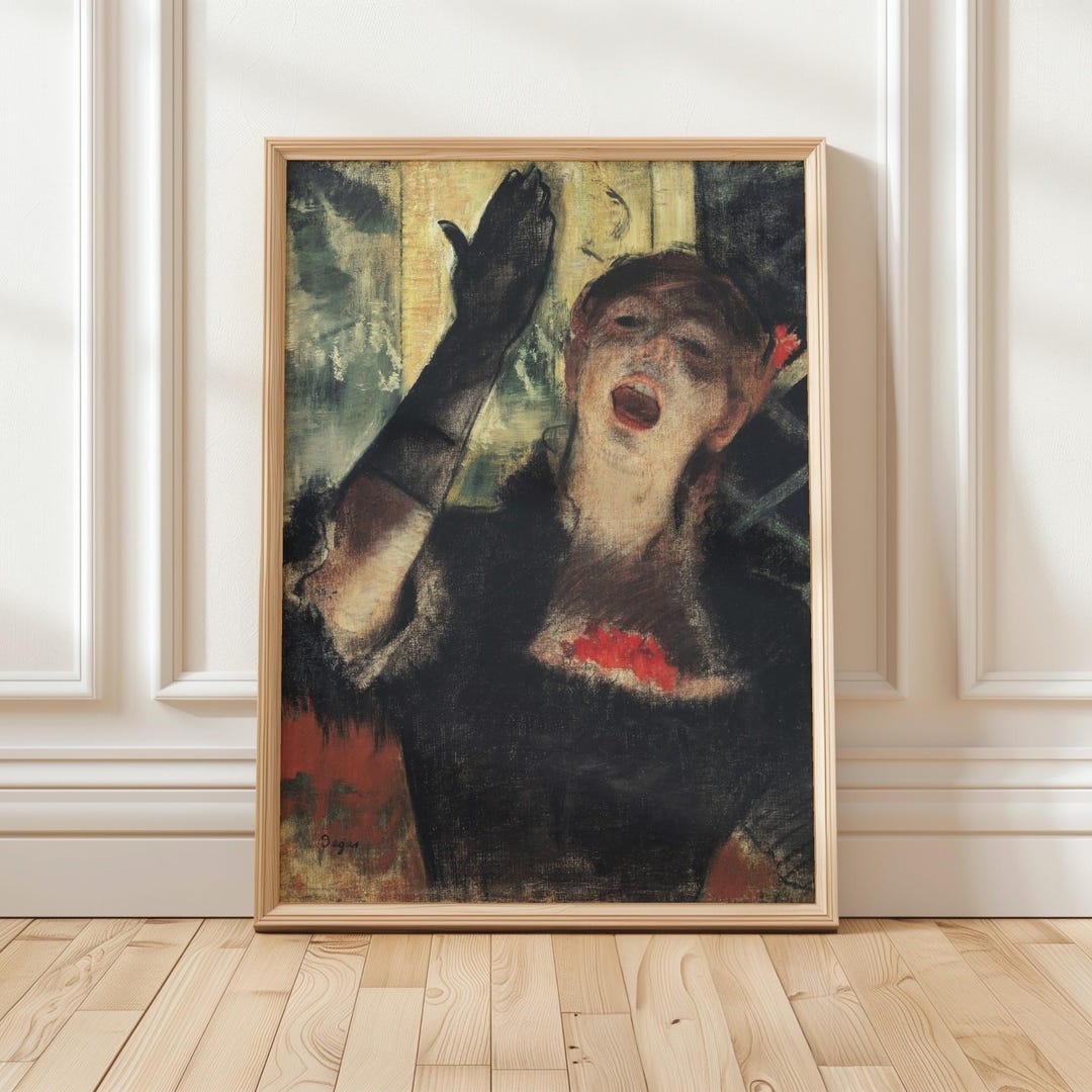 Edgar Degas café Singer Poster Edgar Degas Art Print Cafe Singer Art ...