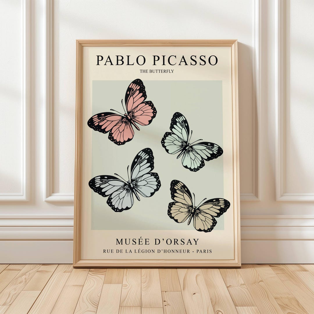 Picasso "the Butterfly" Musée D'orsay Poster | Vintage Butterfly Art ...