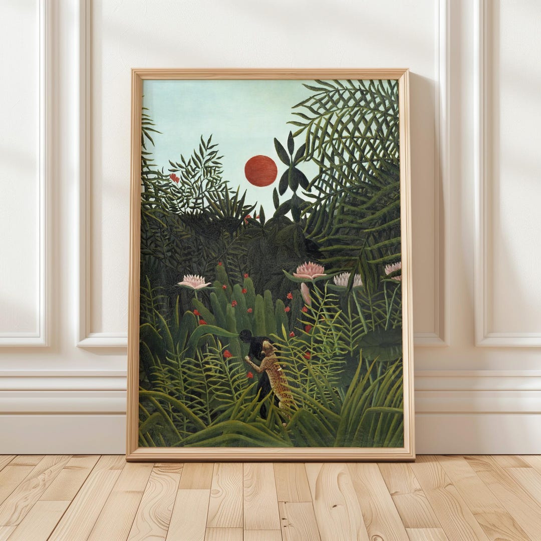 Henri Rousseau Print Virgin Forest With Sunset Poster Rousseau 1910 ...