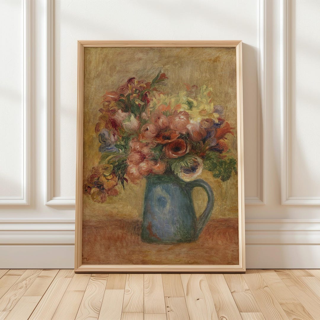 Pierre-auguste Renoir Print vase of Flowers Poster Renoir Art Print ...