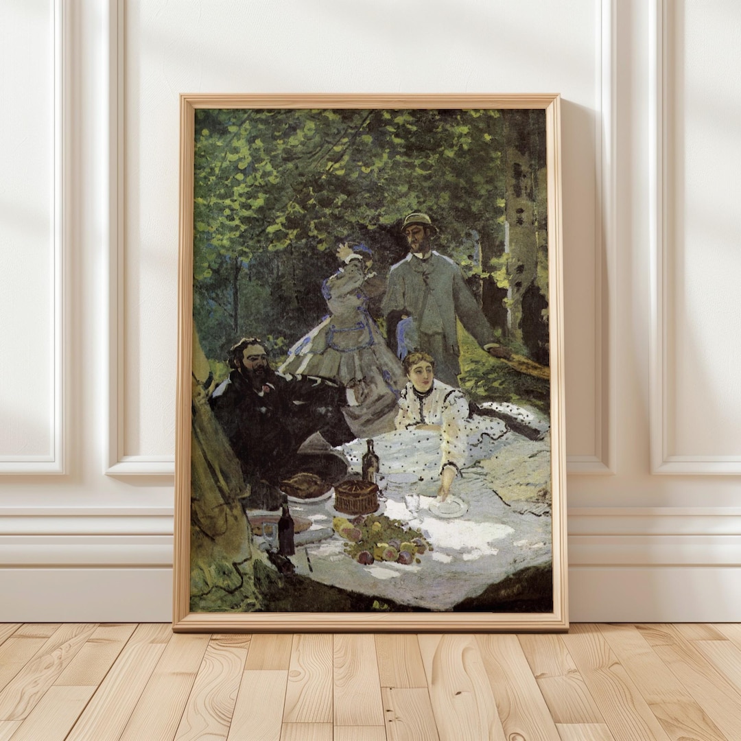Luncheon on the Grass by Claude Monet Iconic Impressionist Picnic ...