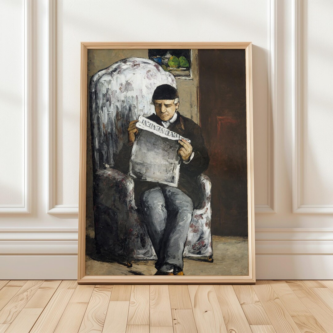 Paul Cezanne's 'the Artist's Father Reading L'evenement' - 1866 French ...