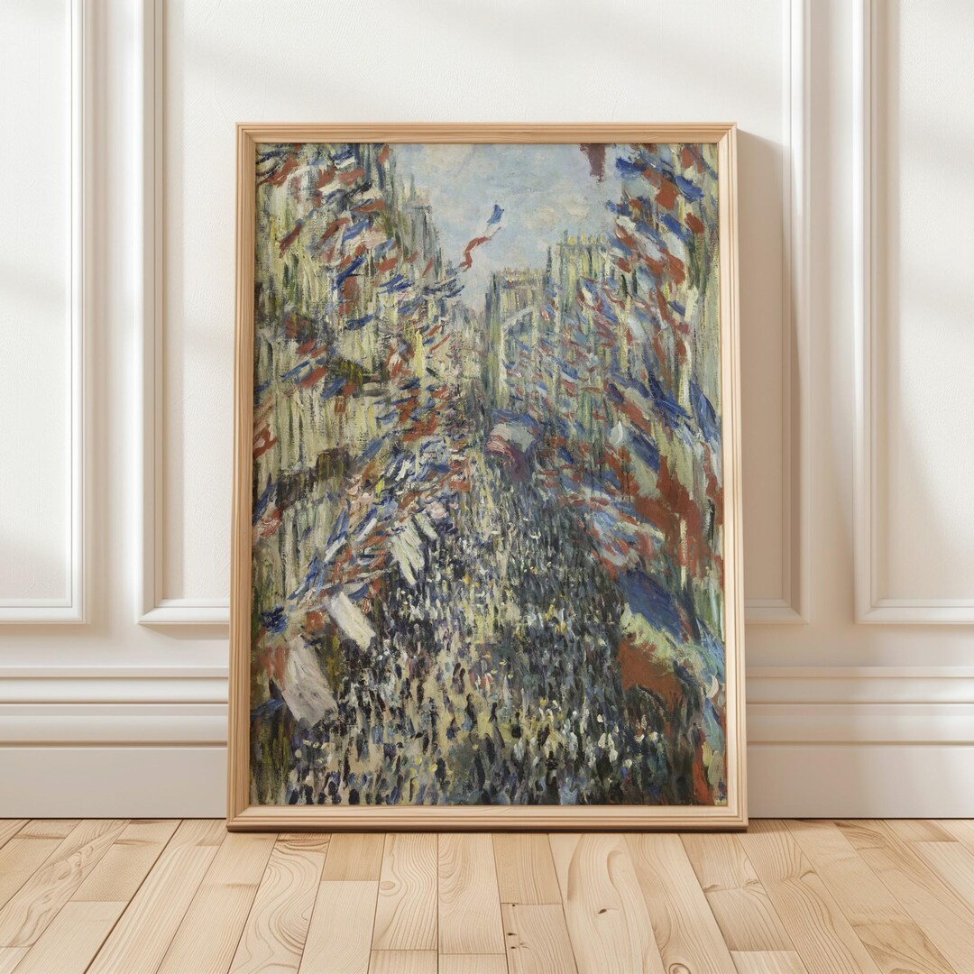 The Rue Montorgueil in Paris by Claude Monet Celebrating Bastille Day ...