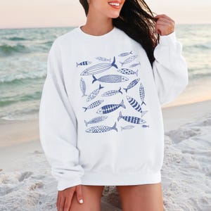 Sardines Sweatshirt Fisherman Aesthetic Tinned Fish Shirt Coastal ...