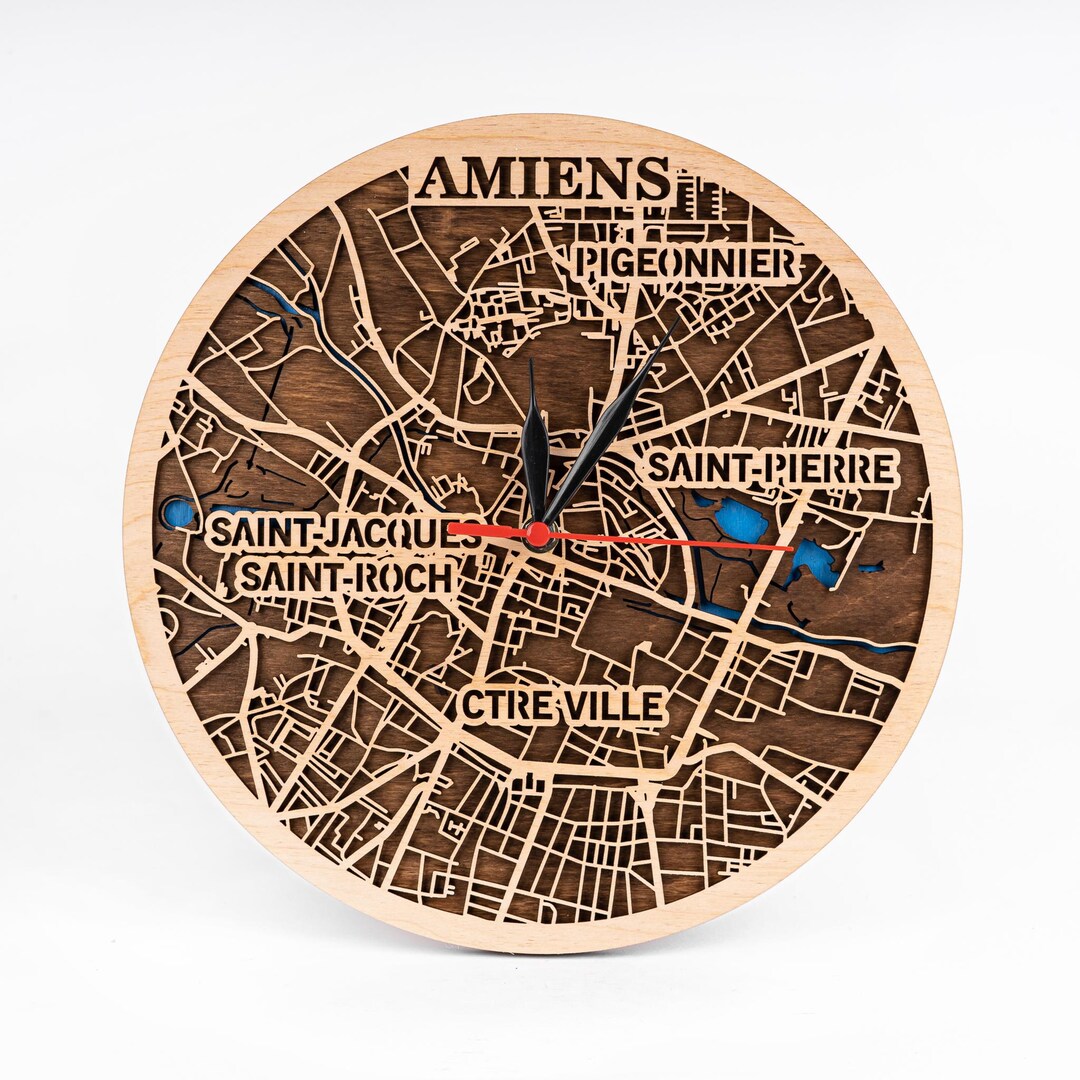 Amiens Map SVG, Multilayer Craft, 3D Laser Cut Map, France Design, City ...
