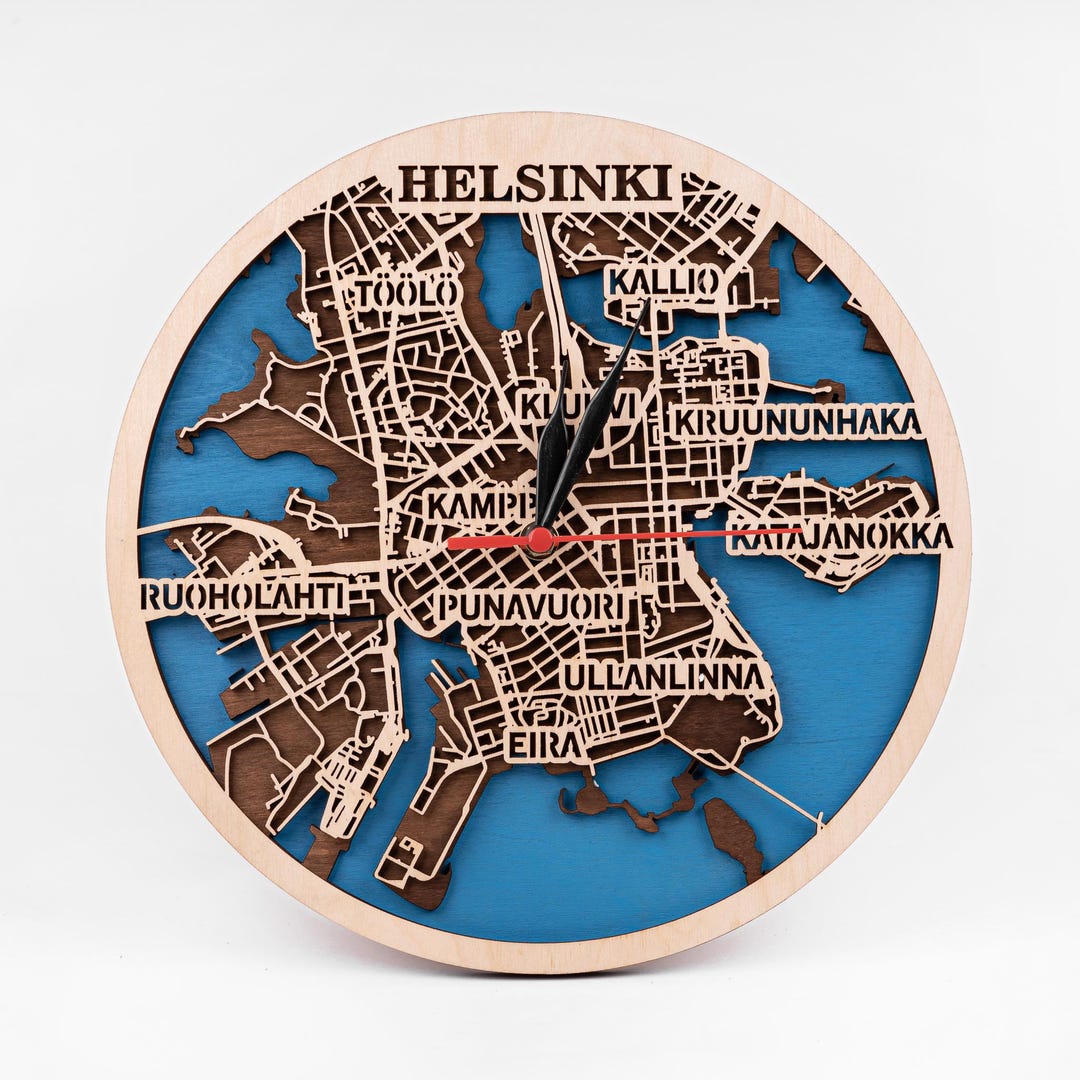 Helsinki Map, Finland SVG, Multilayer Template, City Laser Cut File ...