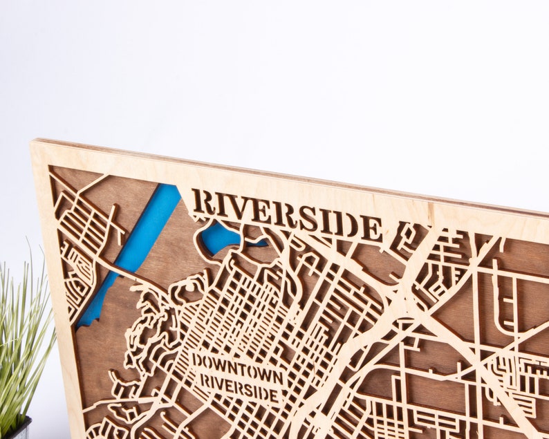 Riverside 3D Wood Map SVG: Layered Laser Cut Files (digital Download ...