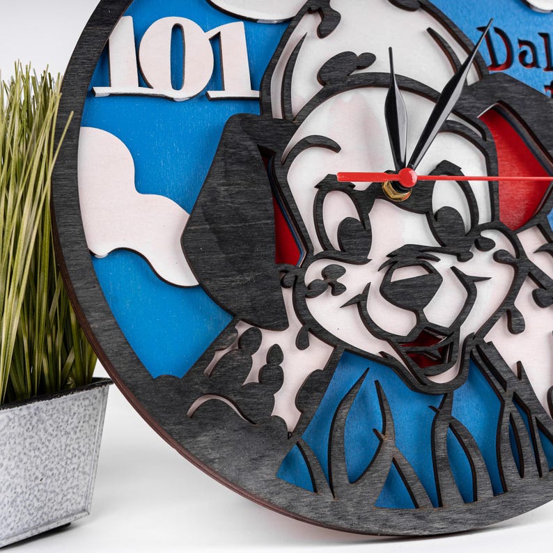 101 Dalmatians Clock SVG: Layered Laser Cut File (digital Download) - Etsy