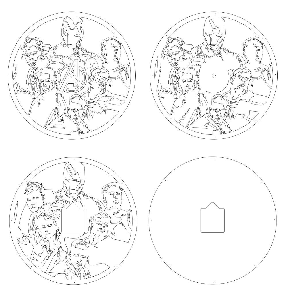 Avengers SVG, Superhero Laser Cut, 3D Layered Crafts, Comic Character ...