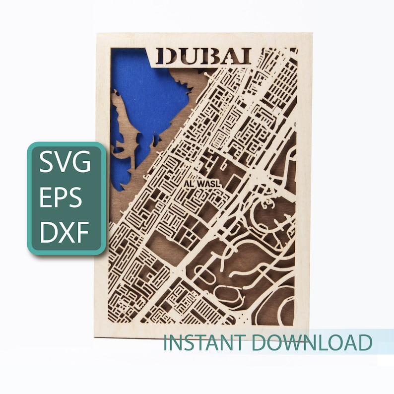 3D Dubai Wooden Map: Laser Cut Cityscape (digital Download) - Etsy