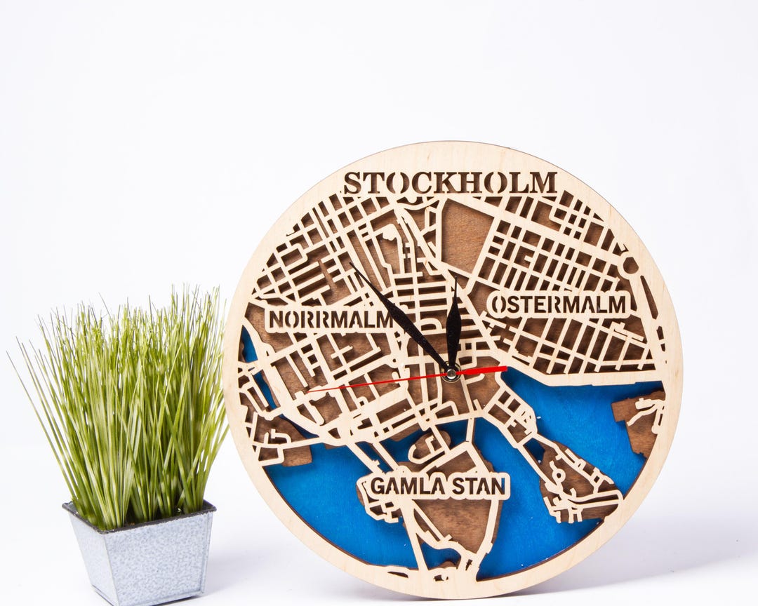 Stockholm Sweden Map, City Street SVG, 3D Layered Laser Cut, Digital ...