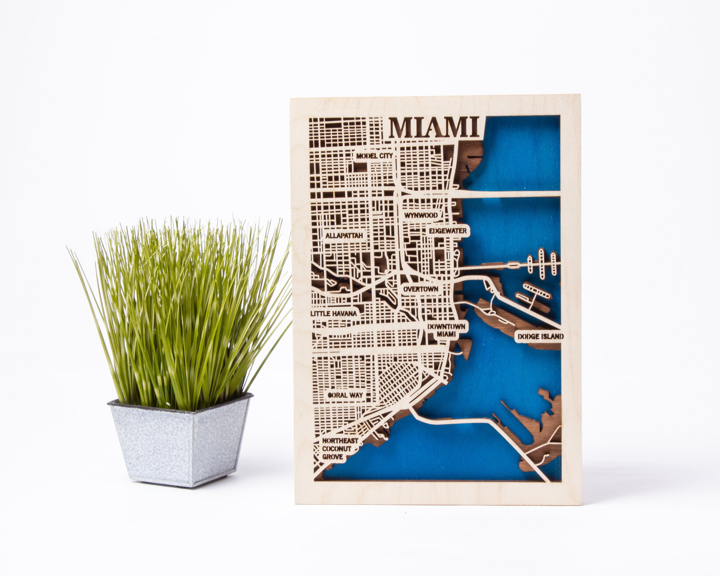 Miami SVG, 3D Laser Cut Map, Florida Cutout, City Digital Art, Layered ...