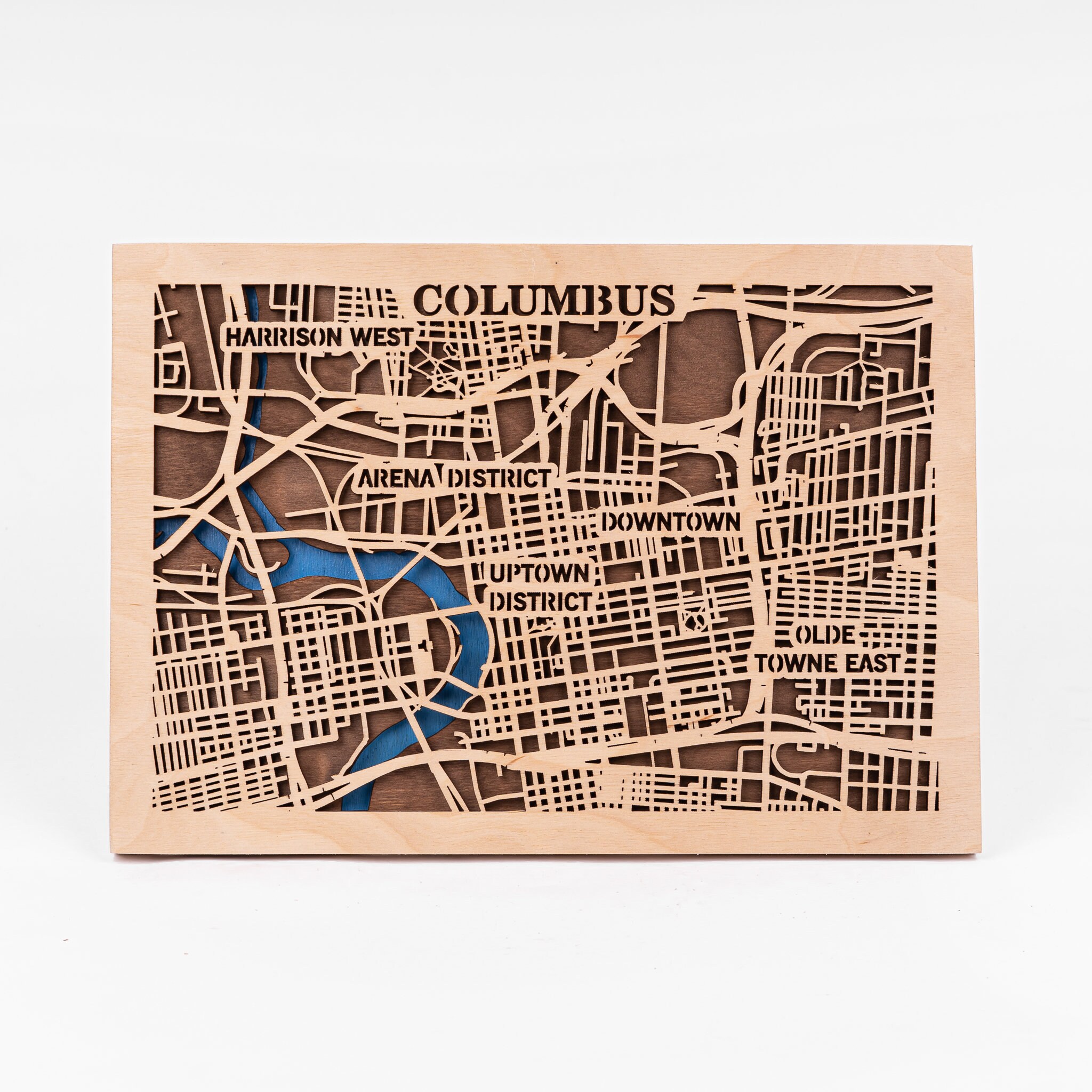 Columbus Ohio Map, Multilayer SVG, United States Laser File, Glowforge ...