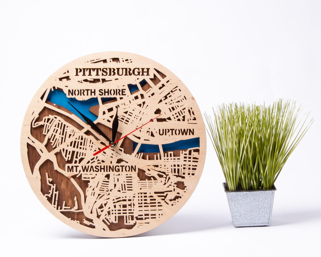 Pittsburgh Map, Multilayer SVG, City Street Cutout, Pennsylvania Laser ...