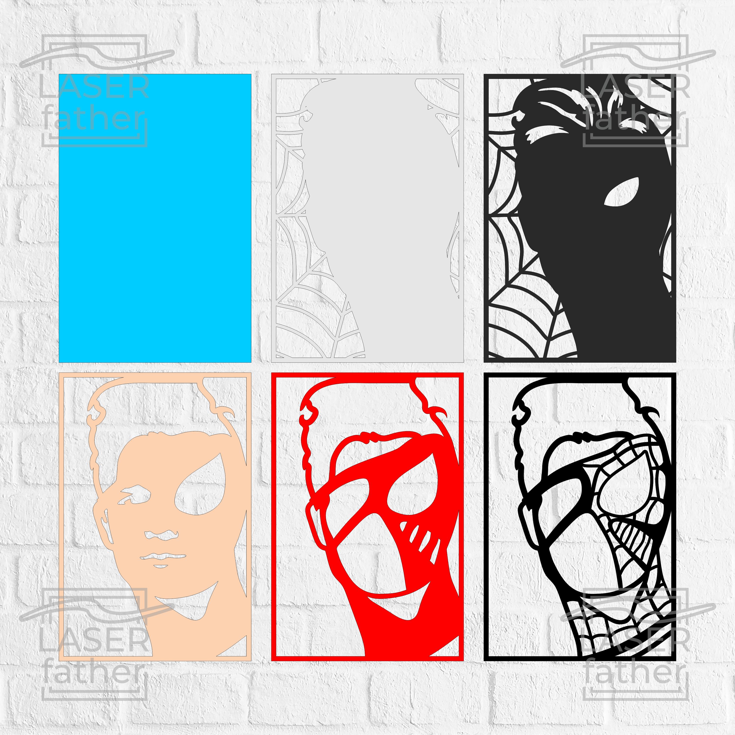 Spiderman Laser Cut File: Avengers Multilayer Design (digital Download ...