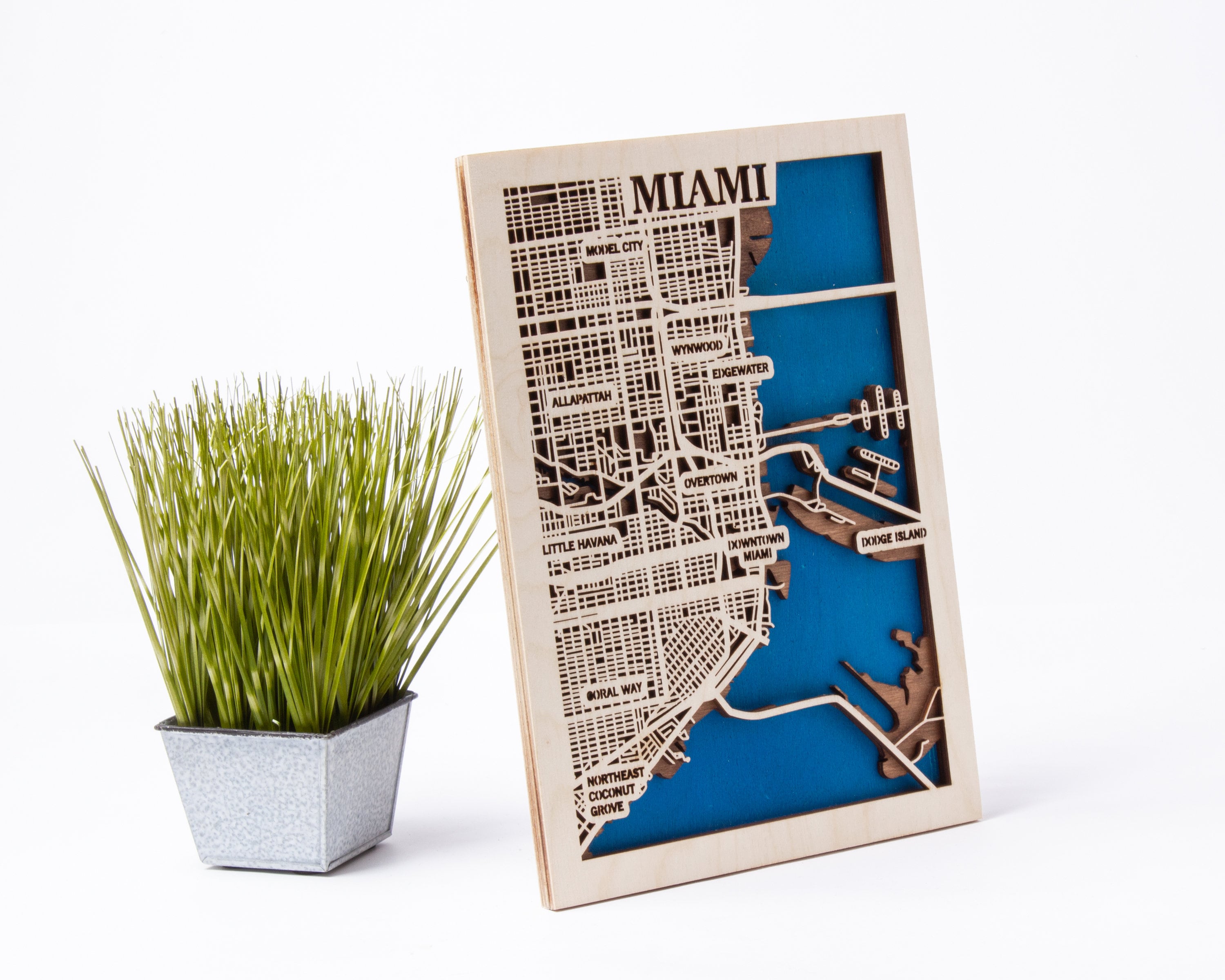 Miami SVG, 3D Laser Cut Map, Florida Cutout, City Digital Art, Layered ...