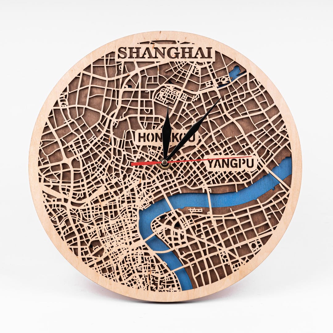 Shanghai China, City Laser Cut File, Multilayer Map, 3D Cricut Crafts ...