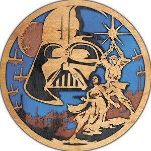 Star Wars SVG, Darth Vader Laser Cut Files, Multilayer Clock, Cricut ...