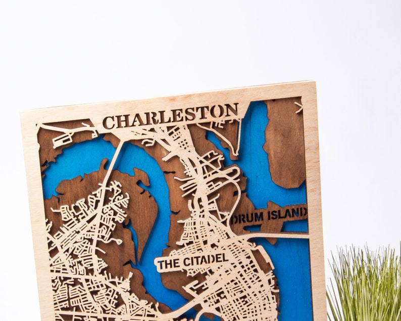 Charleston Map, South Carolina State SVG, 3D Laser Cut Files, City Map ...