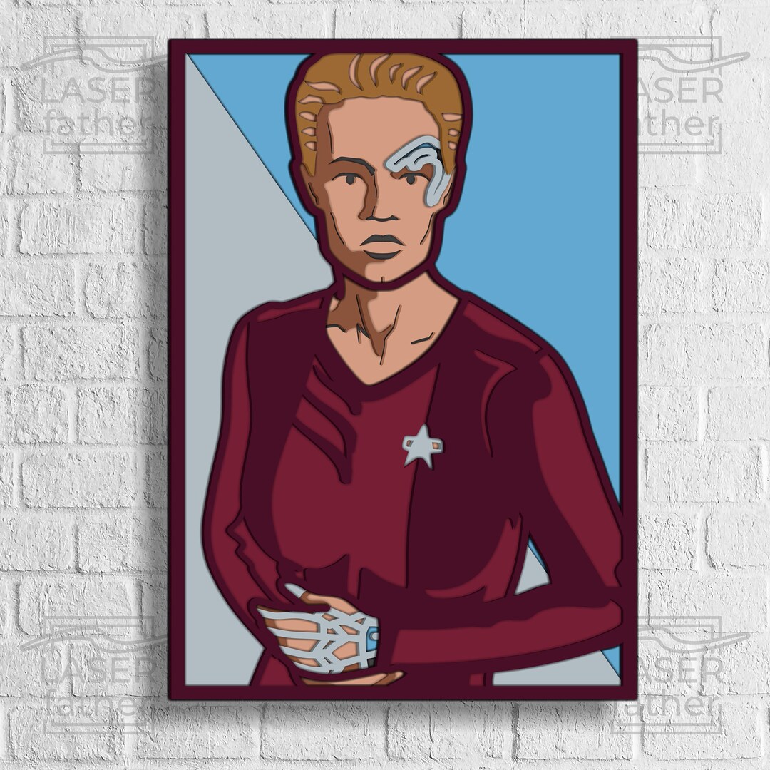 Seven of Nine SVG, Star Trek Shadow Box, 3D Cricut Designs, Laser Cut ...