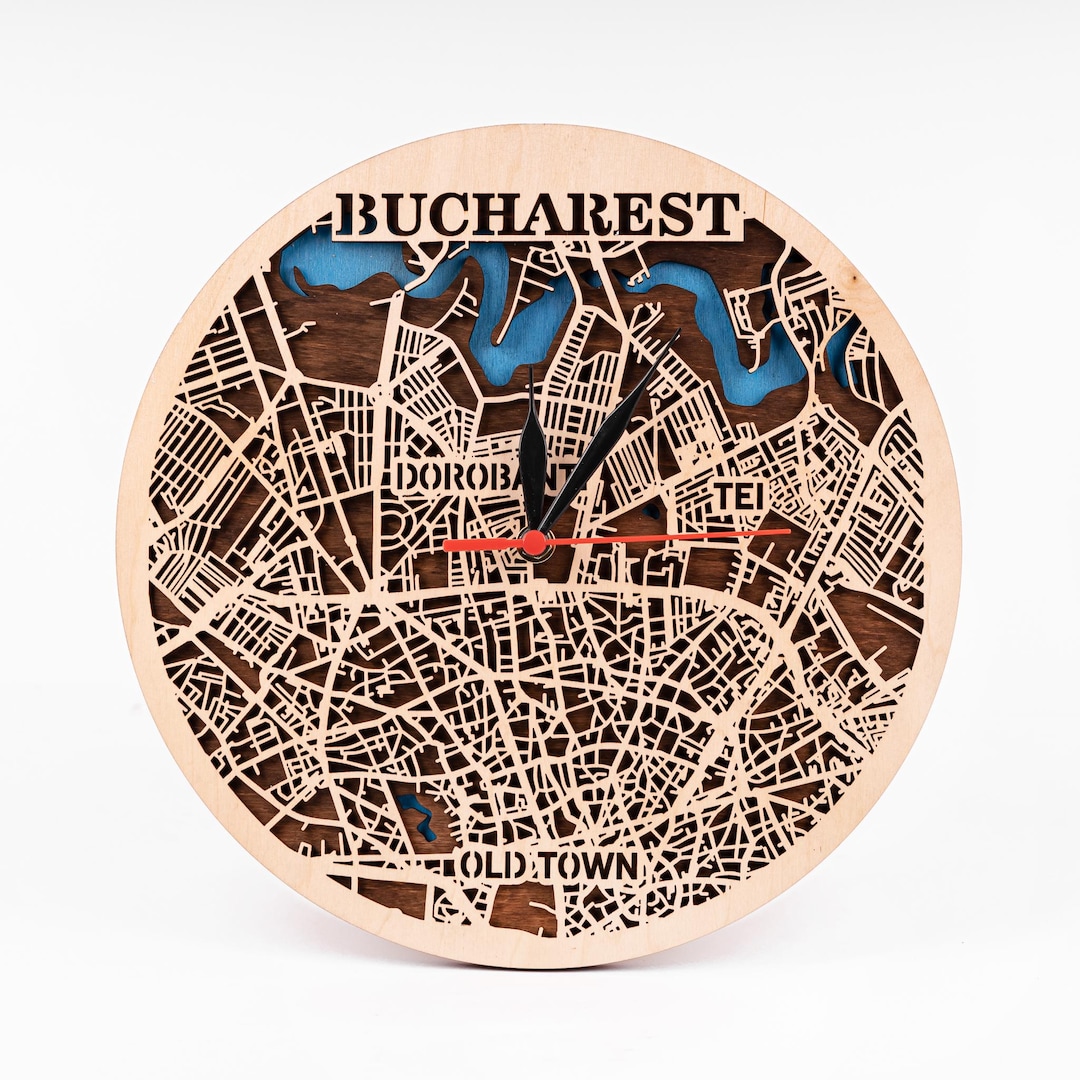 Bucharest SVG, Romania SVG, City Map Laser Cut, 3 Layers, Cricut Wood ...