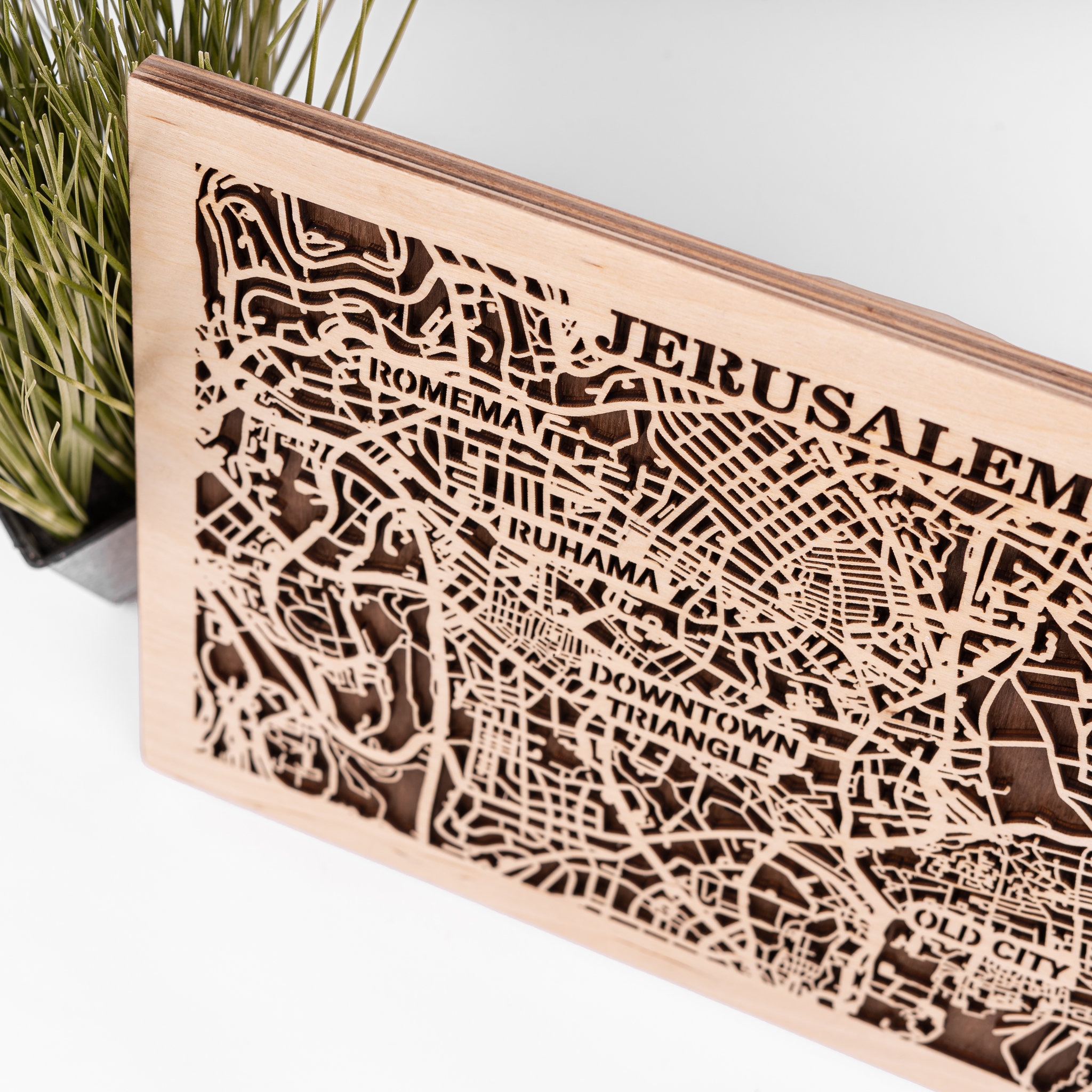 Jerusalem SVG, Layered Wood Map, Israel Craft, Travel Wall Art, Laser ...