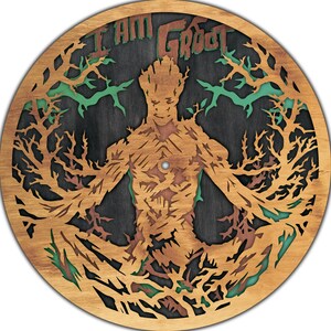Groot Clock SVG: Guardians of the Galaxy Laser Cut File (digital ...