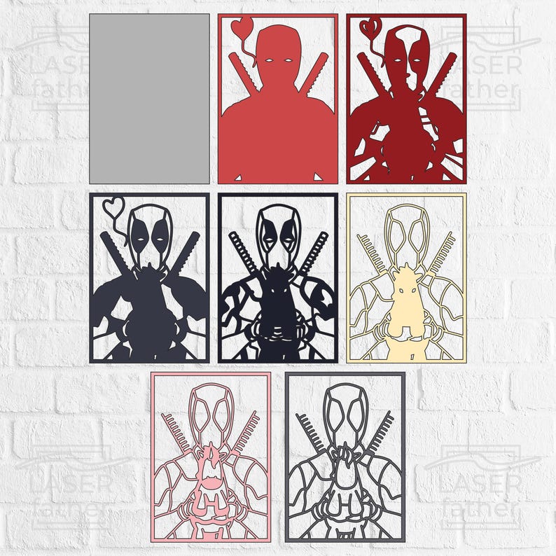 Deadpool Unicorn SVG, Superhero Multi Layer Laser File, Instant ...
