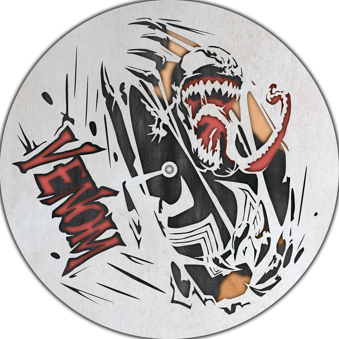 Venom SVG, Laser Wood Projects, 3D Cutting, Multilayered Files, Xtool ...